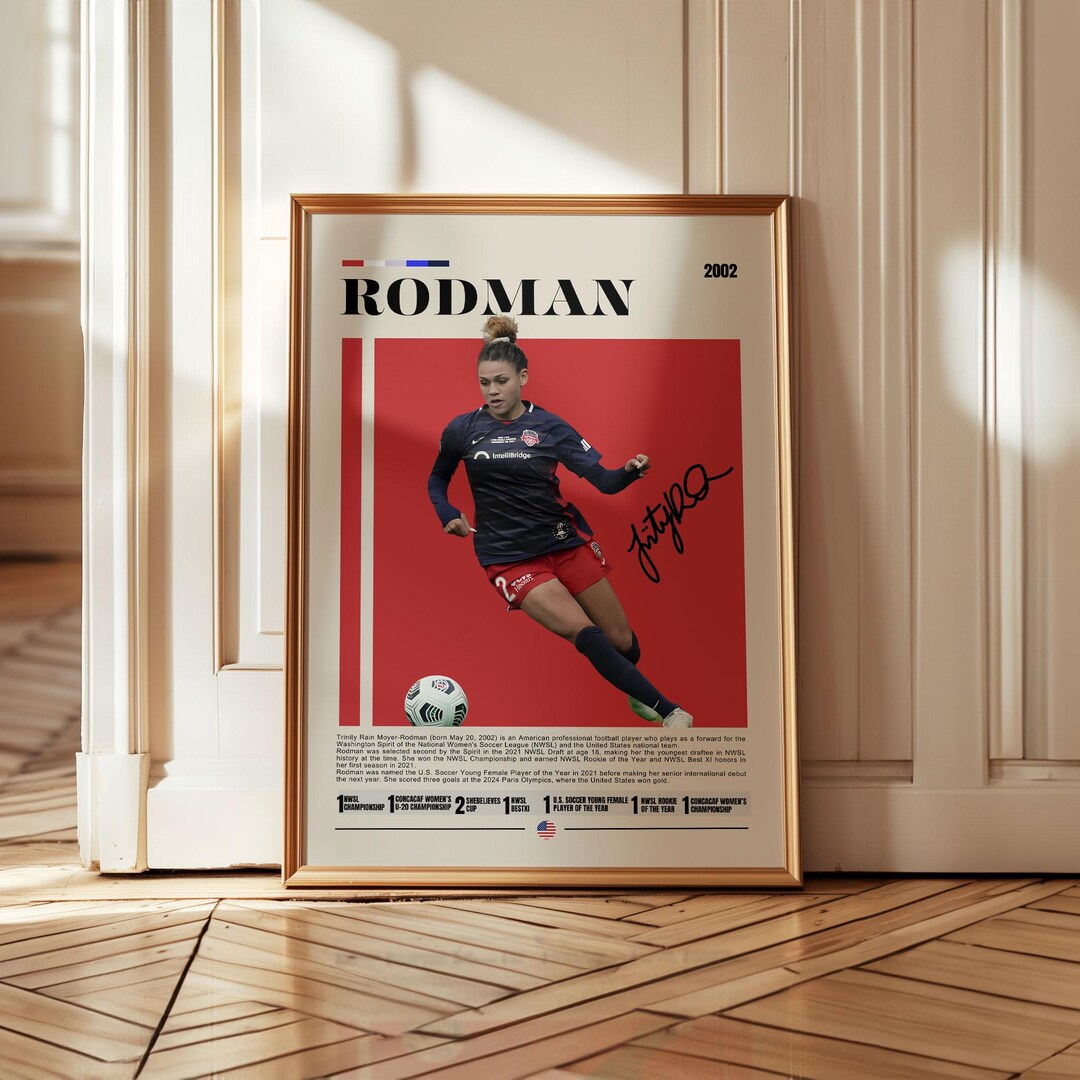 Trinity Rodman Poster, USWNT Poster, Washington Spirit Print, Sports ...