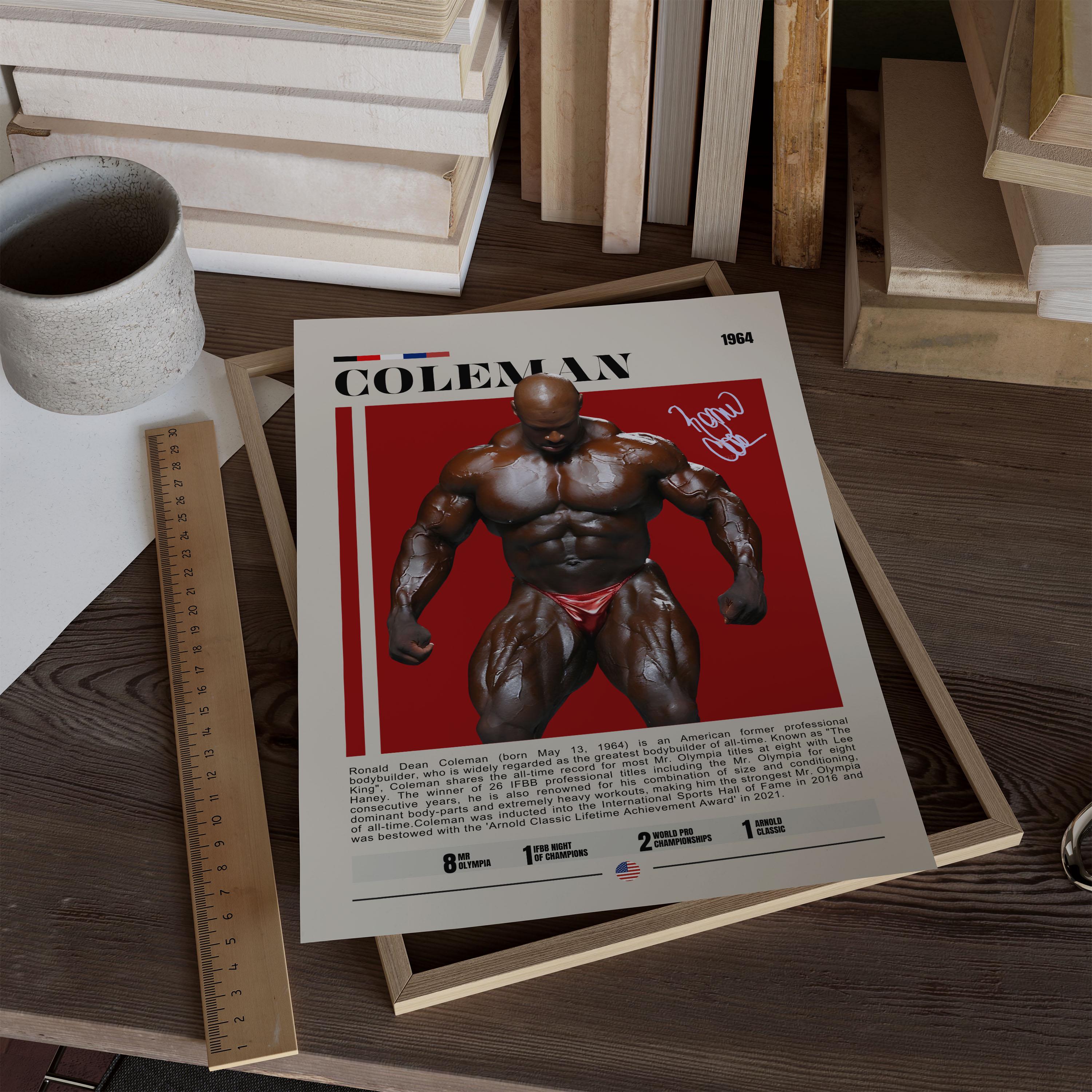 Ronnie Coleman Poster, Bodybuilding Poster, Gym Wall Art, Sports Poster ...