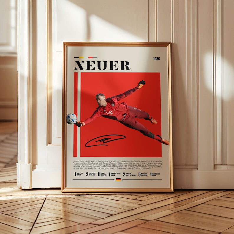 Manuel Neuer Poster: Bayern Munich Goalkeeper - Bundesliga Legend ...