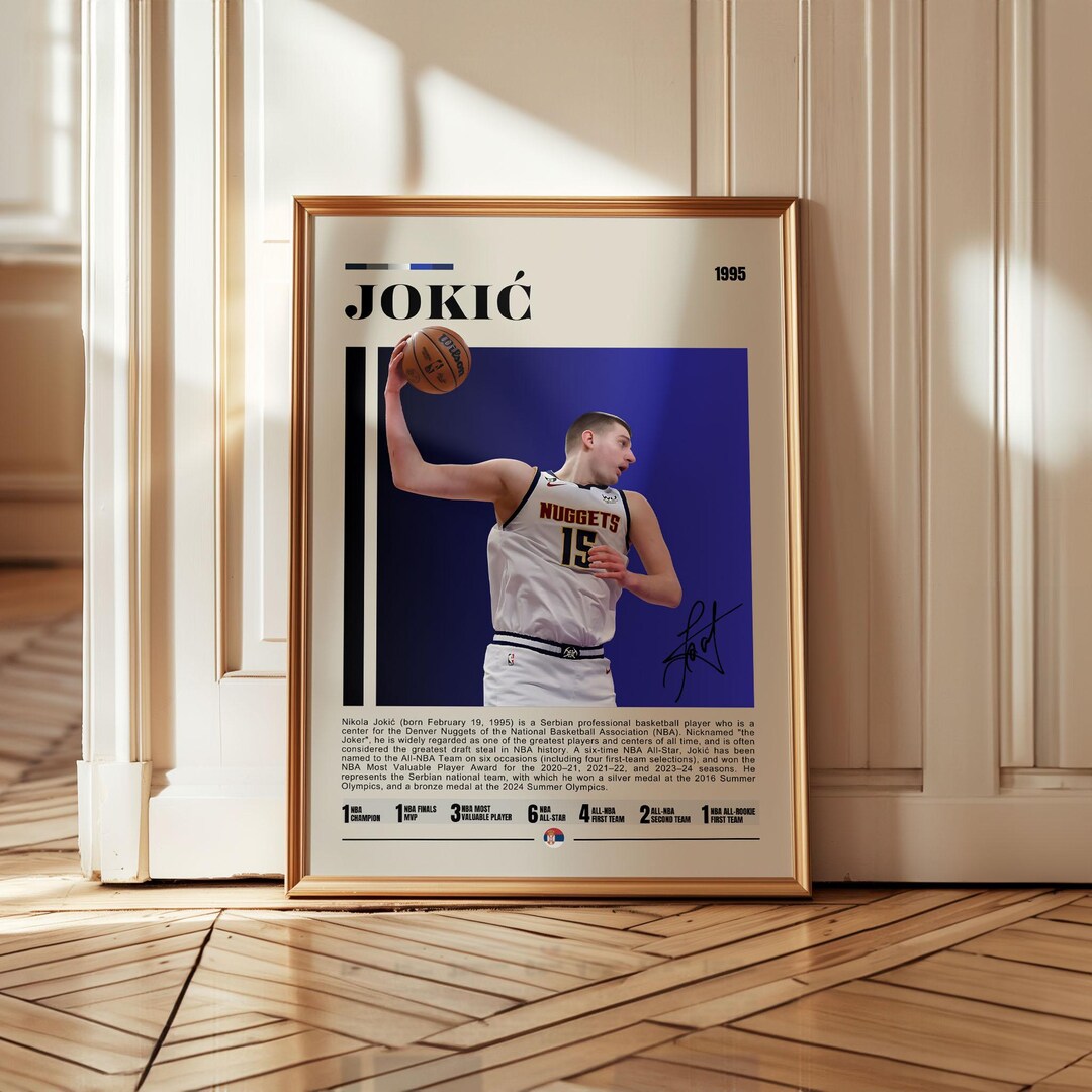 Nikola Jokic Poster, Basketball Legends Player Poster, NBA Posters ...