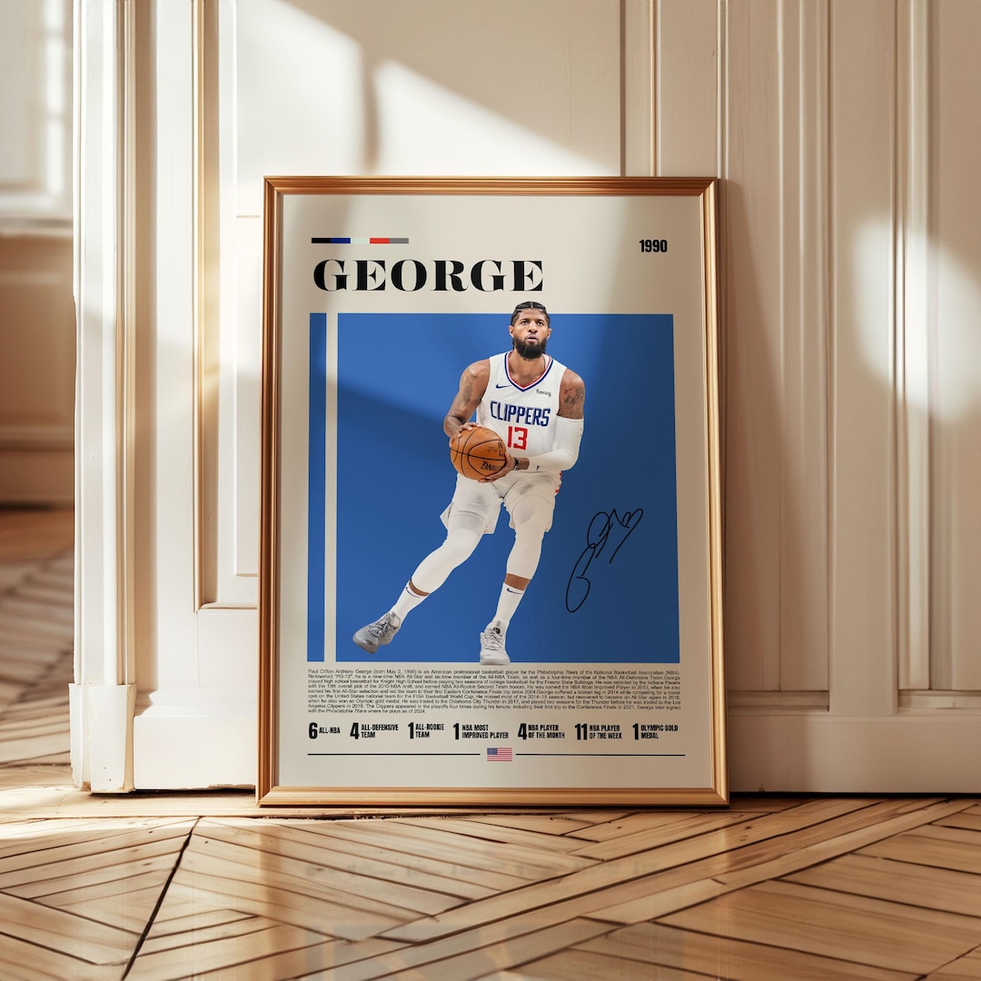 Paul George Poster, Team USA Basketball Print, Olympic Art, Sports ...
