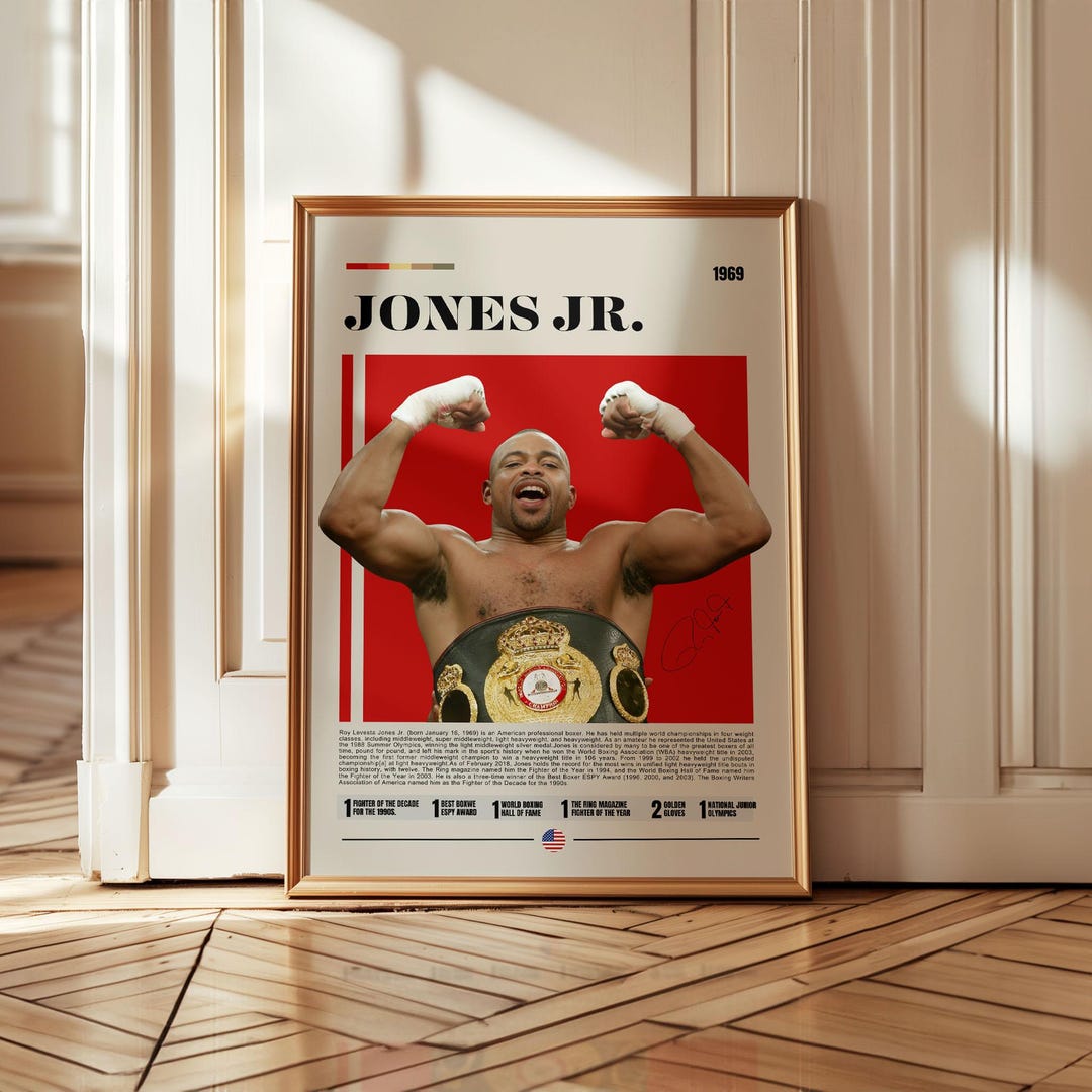 Roy Jones Jr. Poster, Boxing Poster, Sports Poster, Boxing Wall Art ...