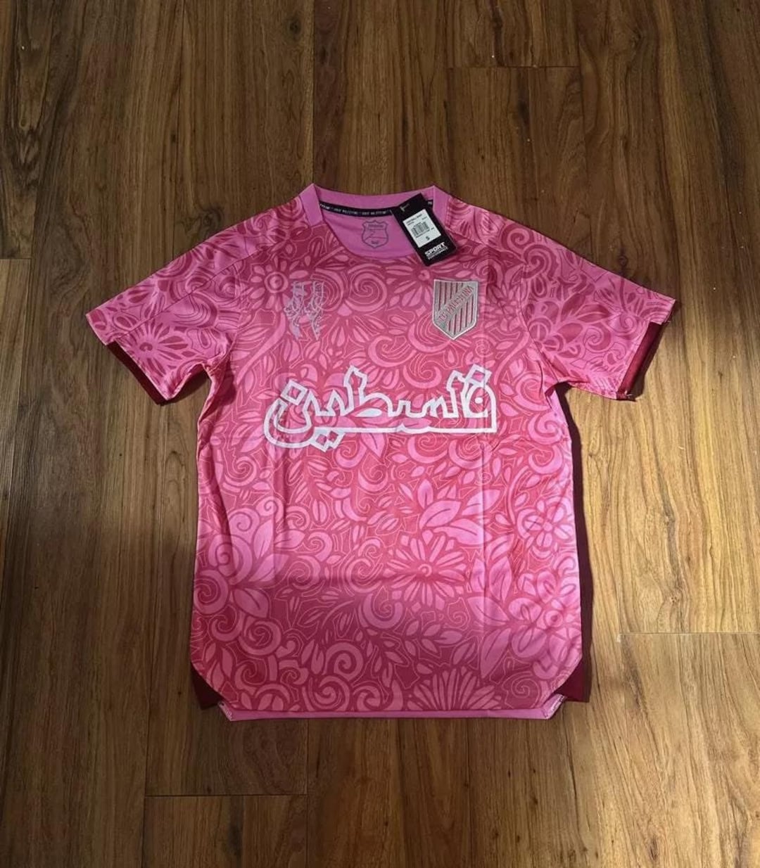 Palestine Jersey T-shirt Soccer Woman Free Palestine Girl Pink Mailot ...