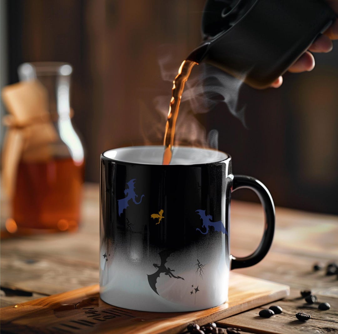 Fourth Wing Color Changing Mug | Flying Dragons Mug | Tairn, Sgaeyl ...