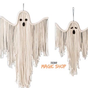 Handmade Macrame Halloween Ghost, Boho Wall Hanging, Halloween Macrame ...