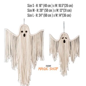 Handmade Macrame Halloween Ghost, Boho Wall Hanging, Halloween Macrame ...