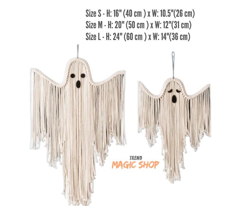 Handmade Macrame Halloween Ghost, Boho Wall Hanging, Halloween Macrame ...