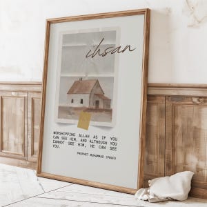Ihsan Hadith Islamic Wall Art, Digital Download, Modern Islamic Home ...