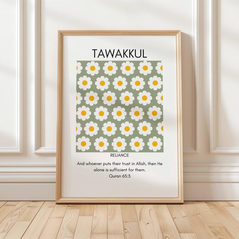3 Piece Sabr Shukr Tawakkul With Quran Verses Islamic Wall Art, Digital ...