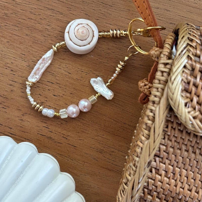 Sea Shell Keychain - Etsy