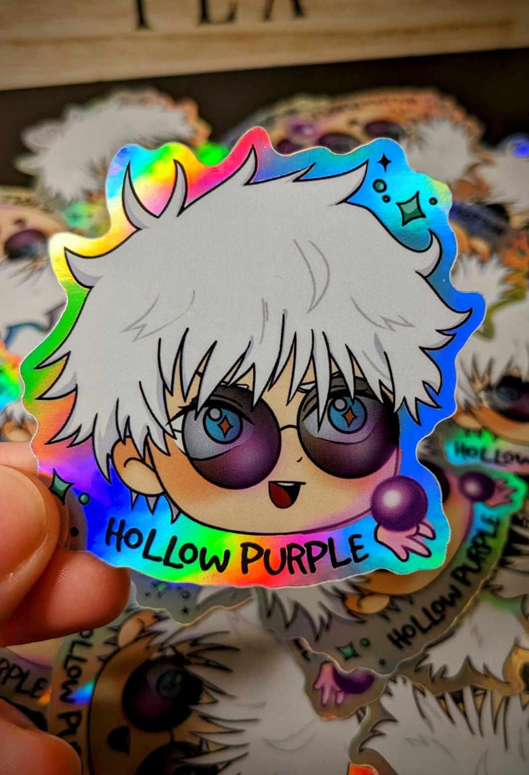 Gojo Jujutsu Kaisen JJK Rainbow Holographic Sticker // Satoru Gojo ...