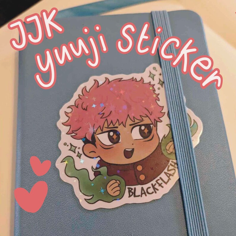Jujutsu Kaisen/jjk Yuuji Itadori Holographic Vinyl Sticker / Cute ...