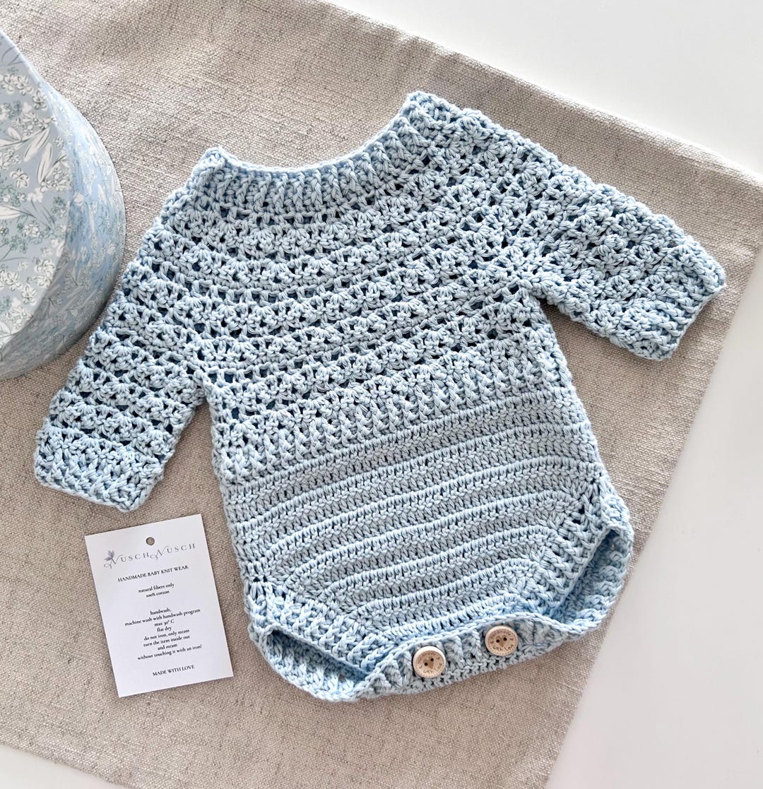 Baby Cotton Romper Newborn Boy Romper Baptism Outfit Baby Knitwear ...