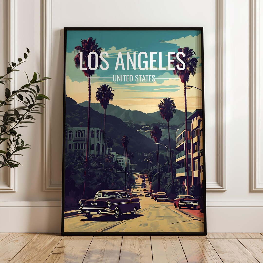 Los Angeles Digital Download – Iconic Cityscape Art, Vibrant LA Skyline ...