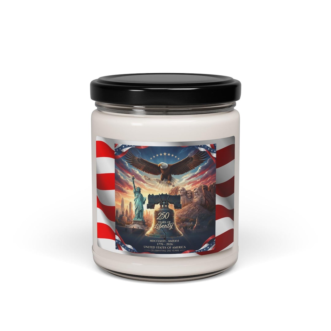 250 American Patriotic Eagle Statue of Liberty Candle | Scented Soy 9oz ...
