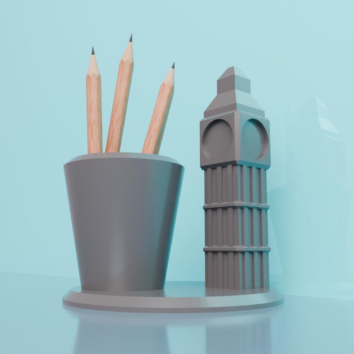 3d Printer File Stl Pencil Holder Big Ben Idea for Gift - Etsy