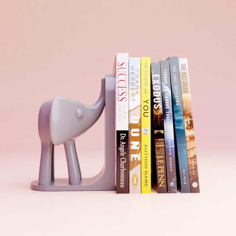 3d Printing Stl File Cute Elephants Bookend for Home Decoration - Etsy