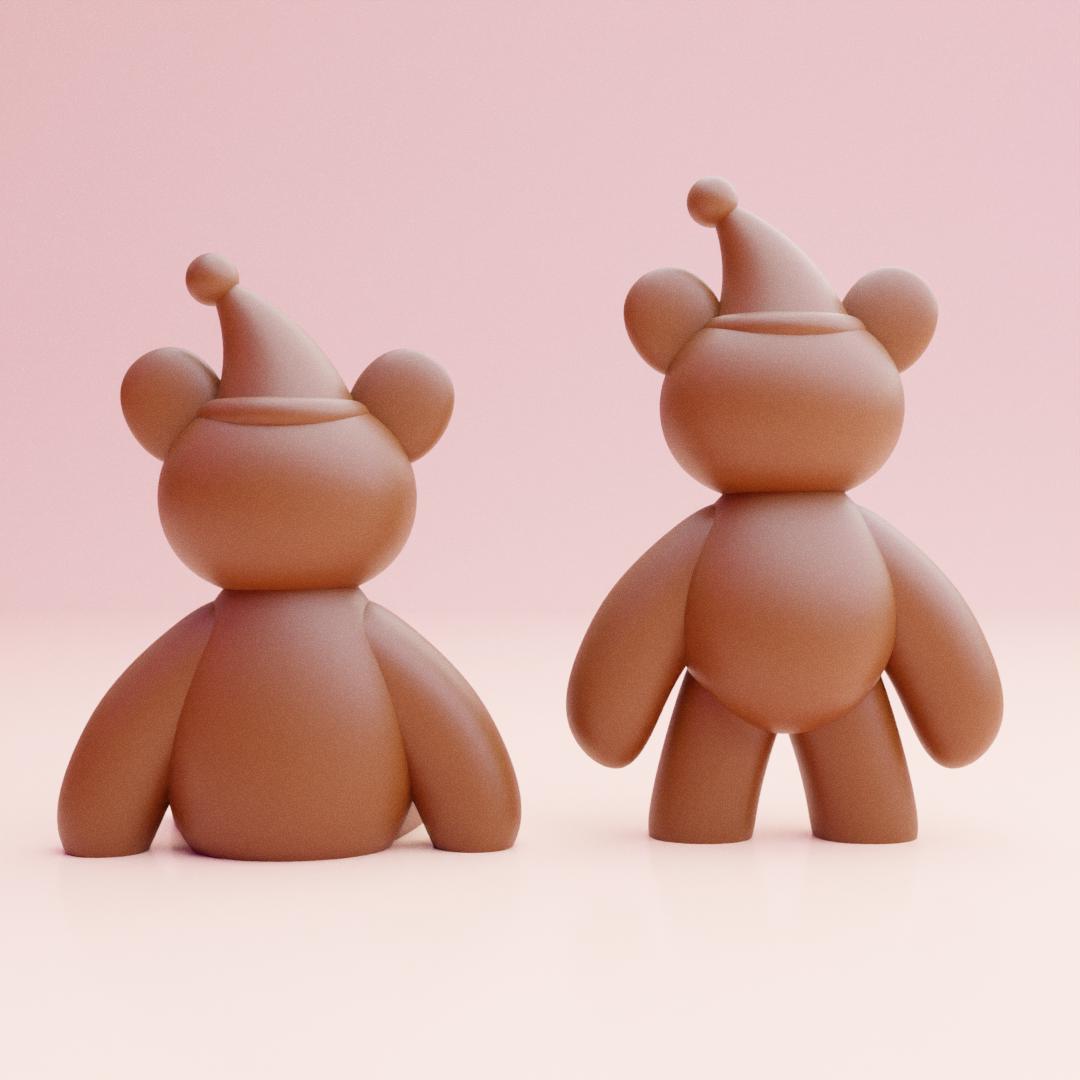 3d Printing Stl File Christmas Teddy Bears for 3d Printer - Etsy