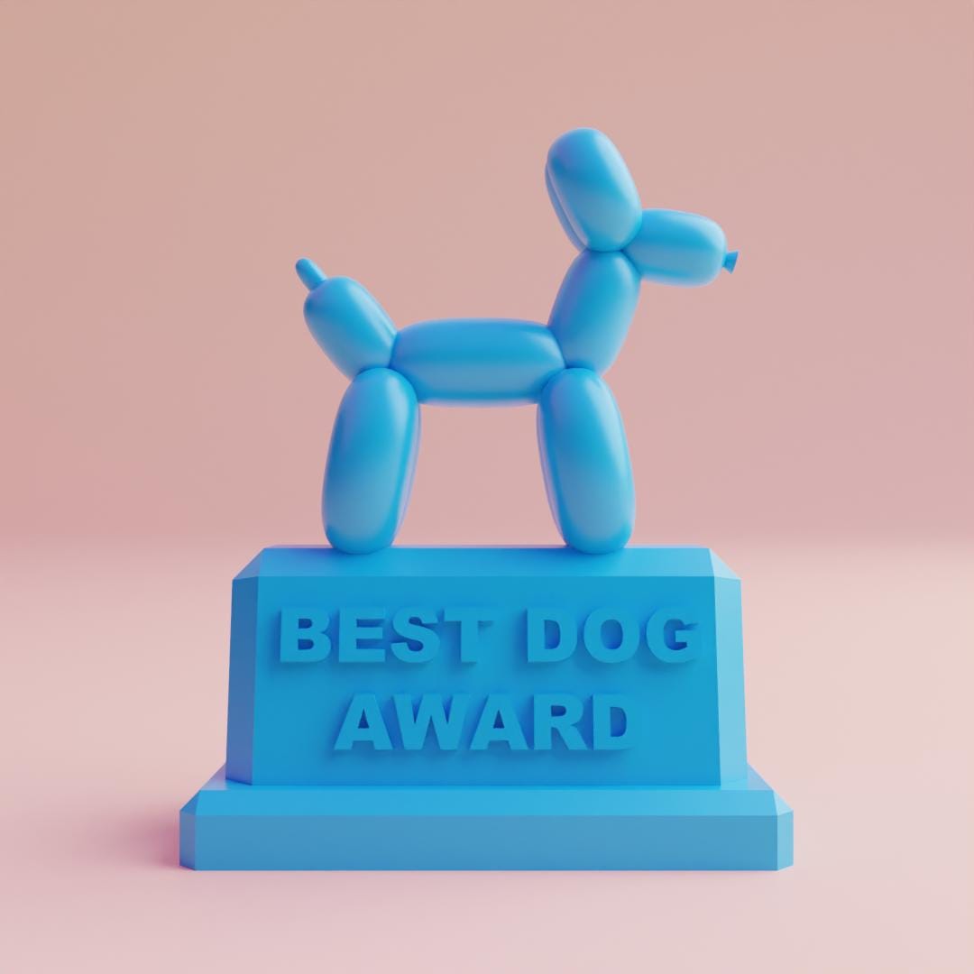 Best Dog Trophy Award STL File 3D Printable Pet Lover’s Gift or Dog ...