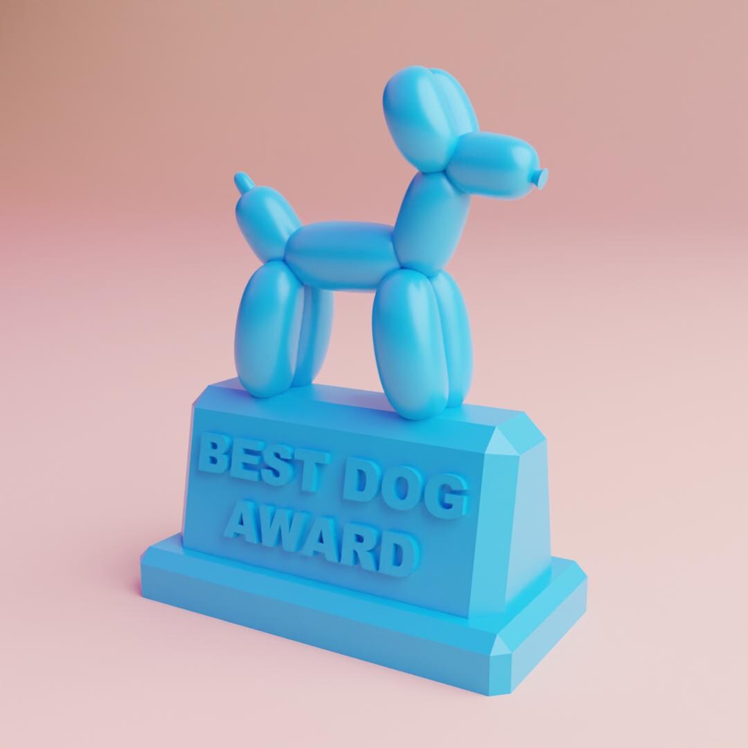 Best Dog Trophy Award STL File 3D Printable Pet Lover’s Gift or Dog ...