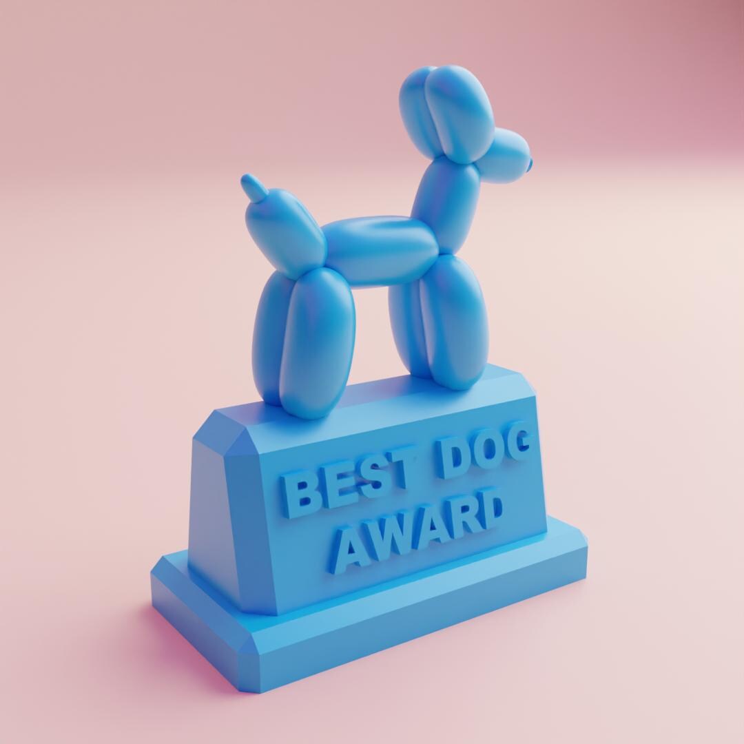 Best Dog Trophy Award STL File 3D Printable Pet Lover’s Gift or Dog ...