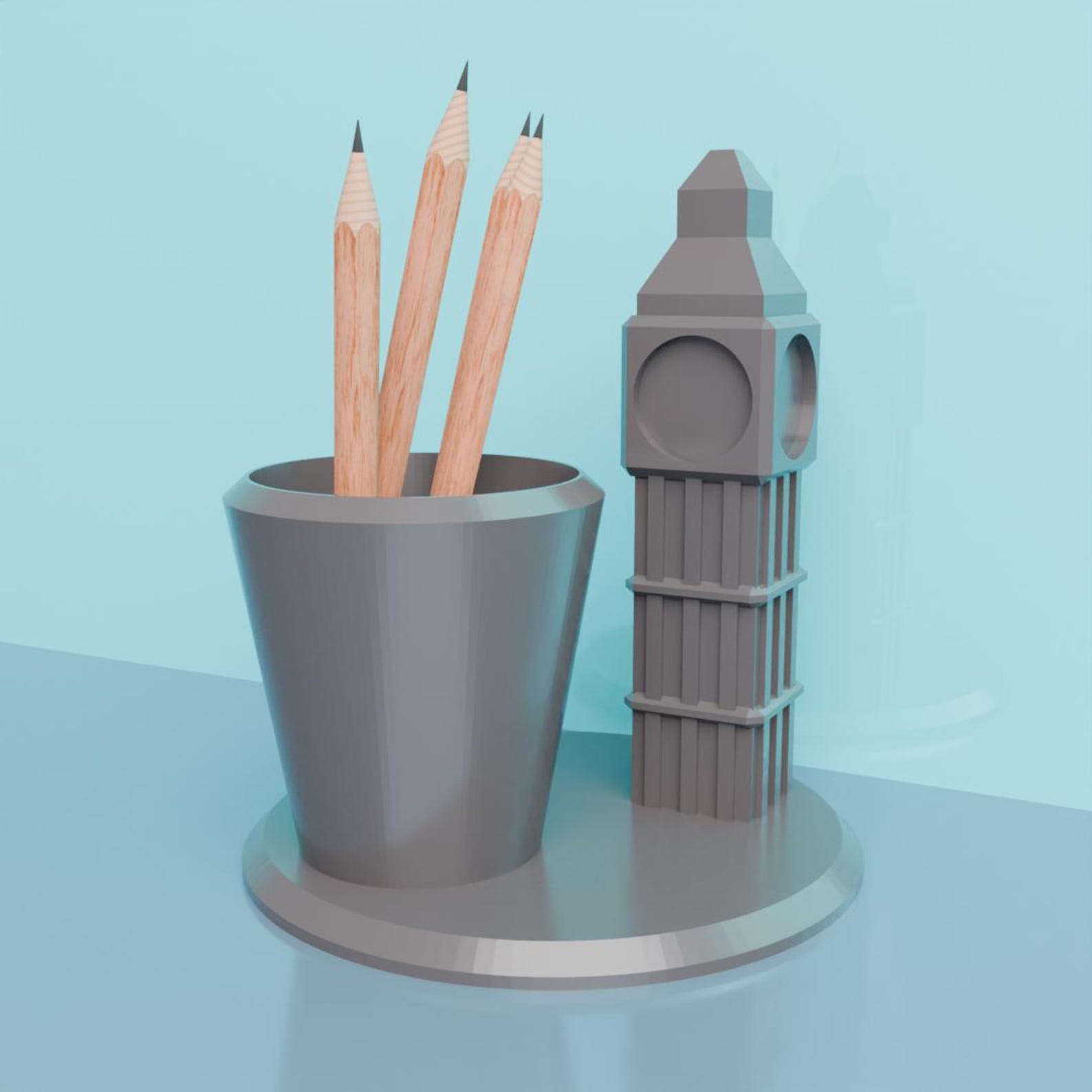 3d Printer File Stl Pencil Holder Big Ben Idea for Gift - Etsy