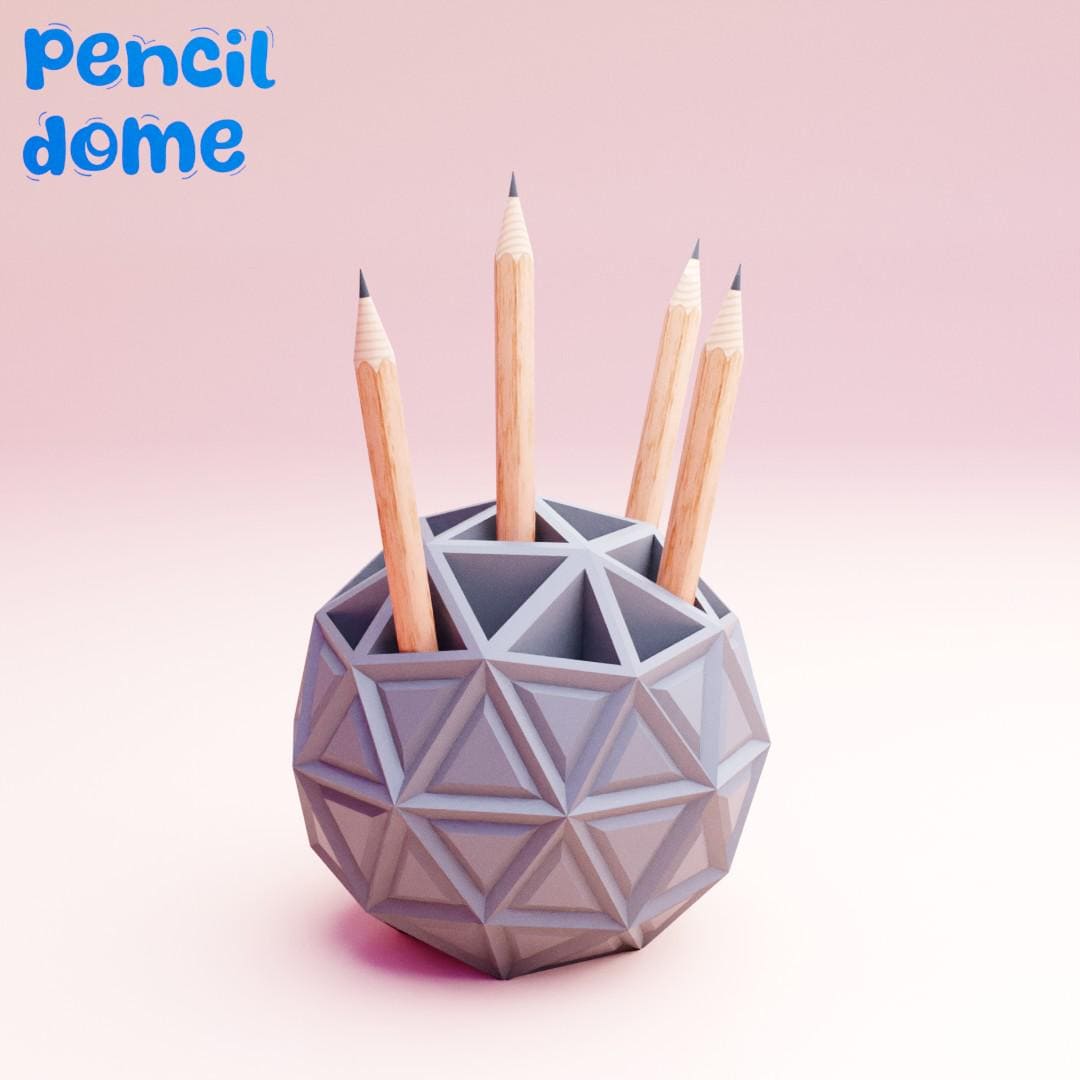 3D Printed Geodesic Dome Pencil Holder: Office & Desk Organizer (3D ...