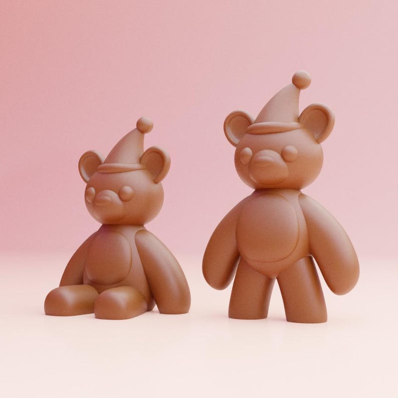 3d Printing Stl File Christmas Teddy Bears for 3d Printer - Etsy