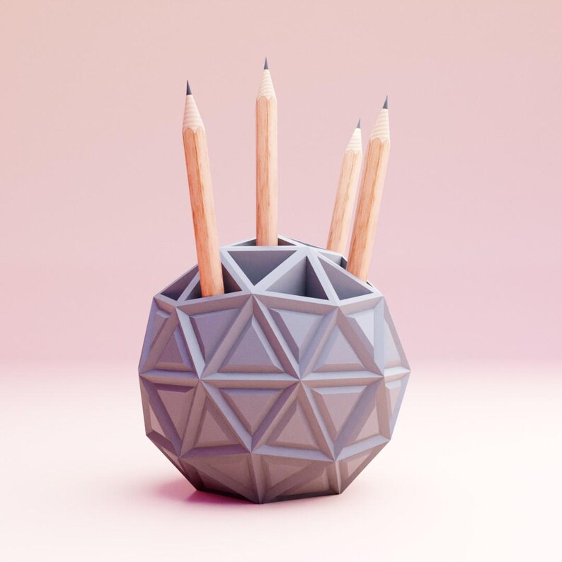 3D Printed Geodesic Dome Pencil Holder: Office & Desk Organizer (3D ...