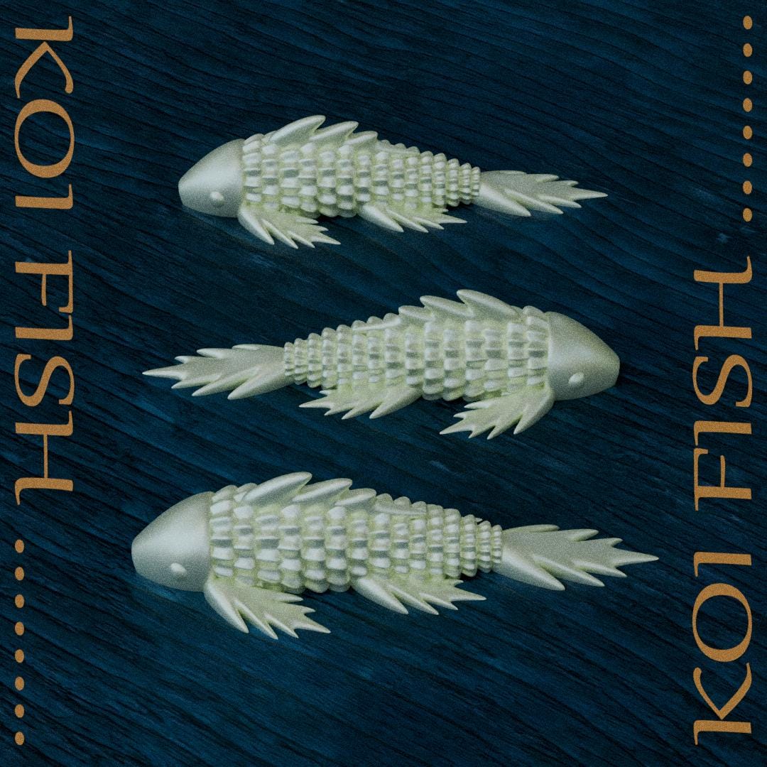 3D Printable Decorative Koi Fish STL File - Elegant Art for Home Decor ...