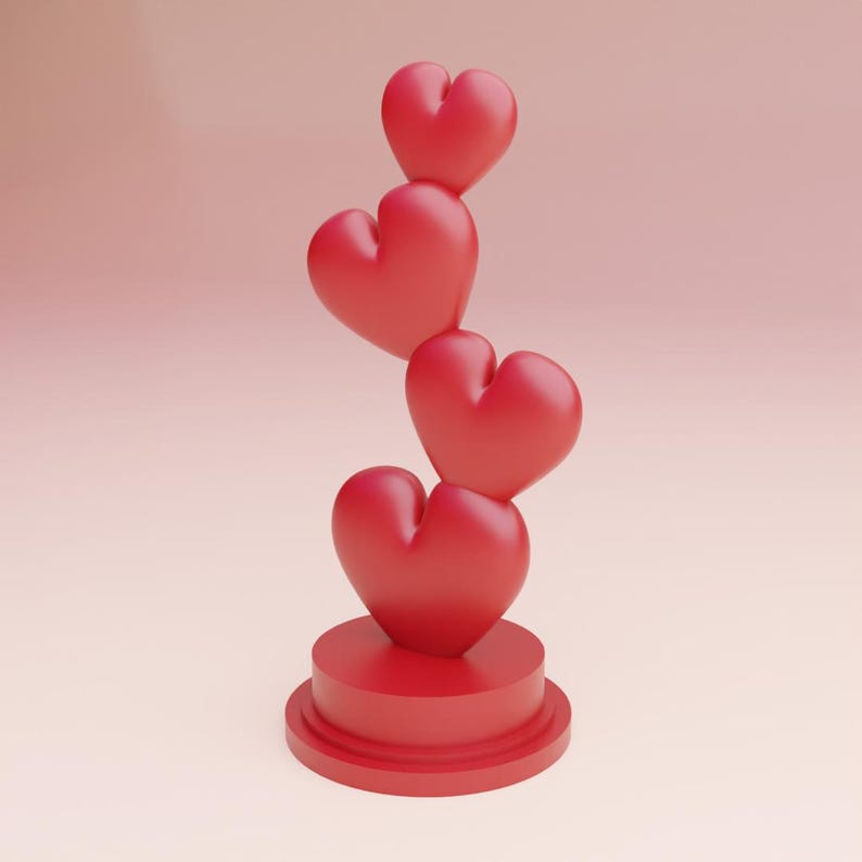 3d Printer File Heart Tower Decoration Idea for Valentines Gift - Etsy