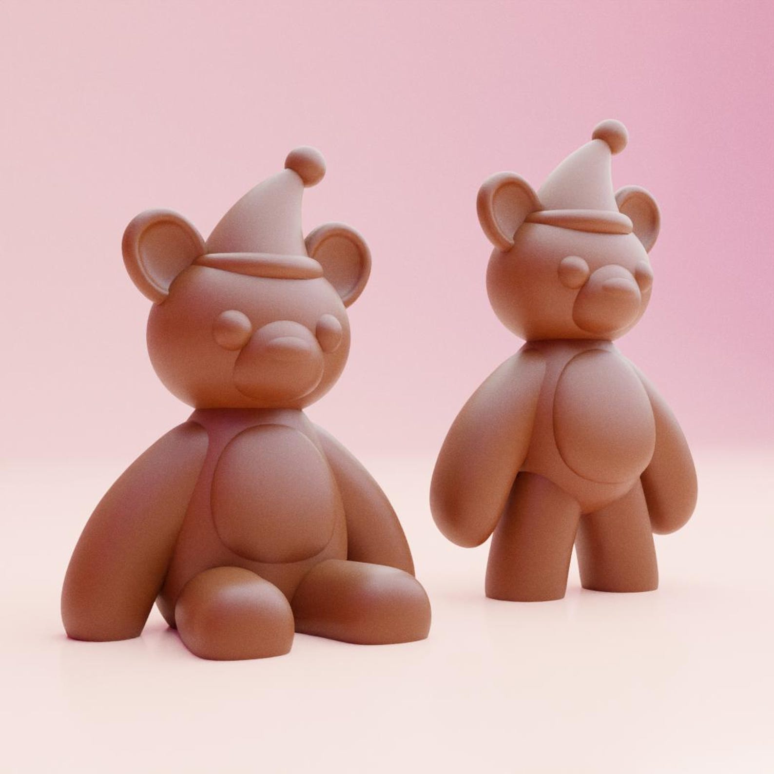 3d Printing Stl File Christmas Teddy Bears for 3d Printer - Etsy