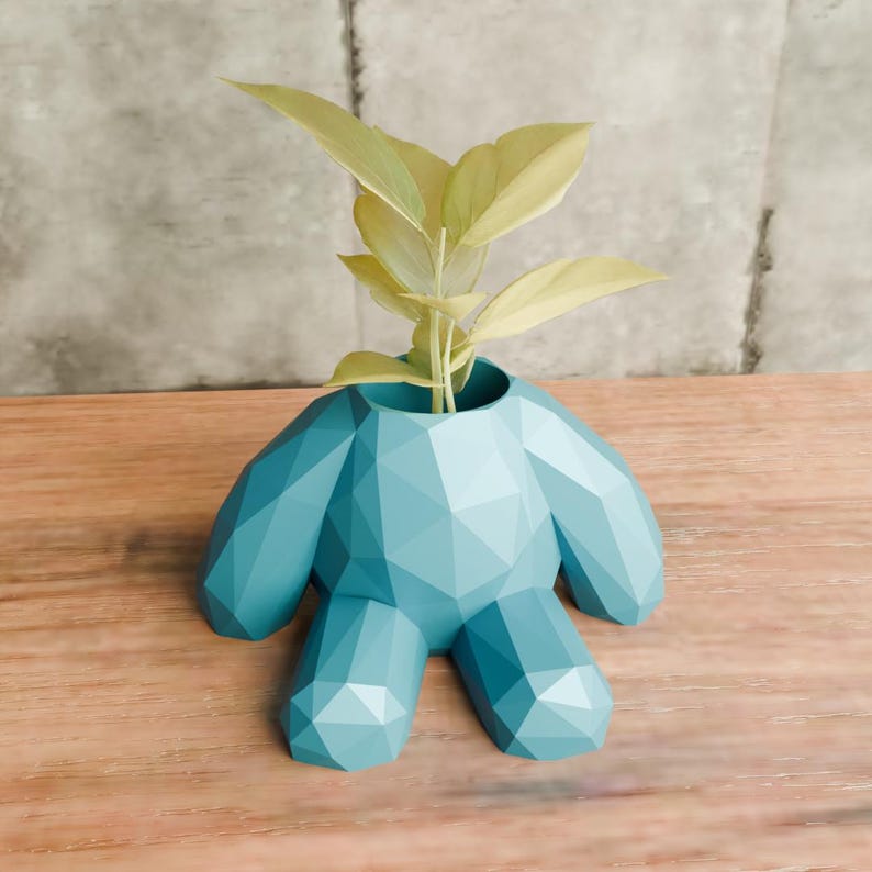 3d Printing Stl File Planter Pot Idea Decoration for Home Low Poly ...