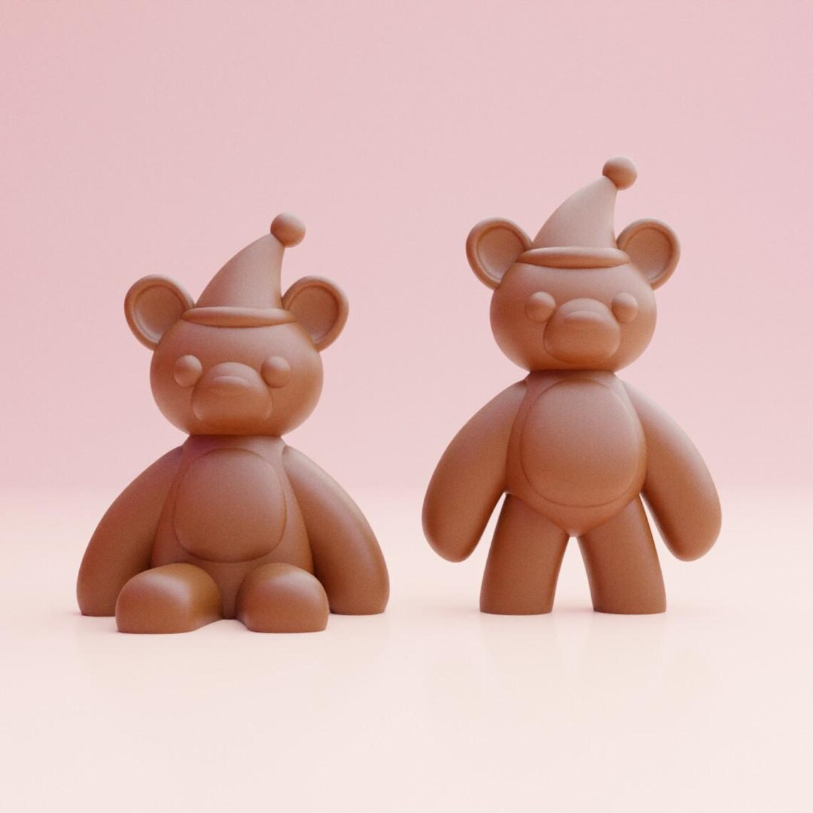 3d Printing Stl File Christmas Teddy Bears for 3d Printer - Etsy