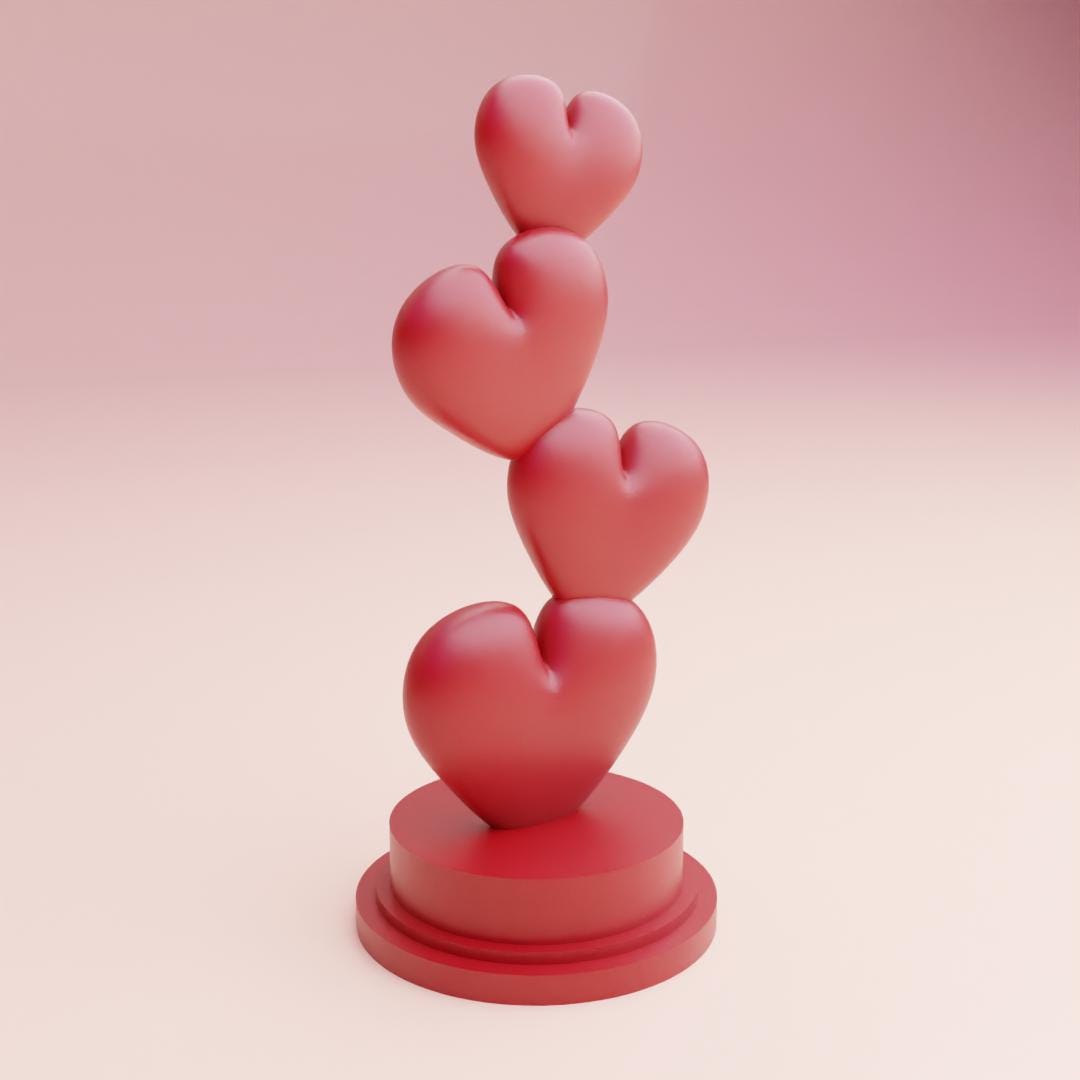 3d Printer File Heart Tower Decoration Idea for Valentines Gift - Etsy