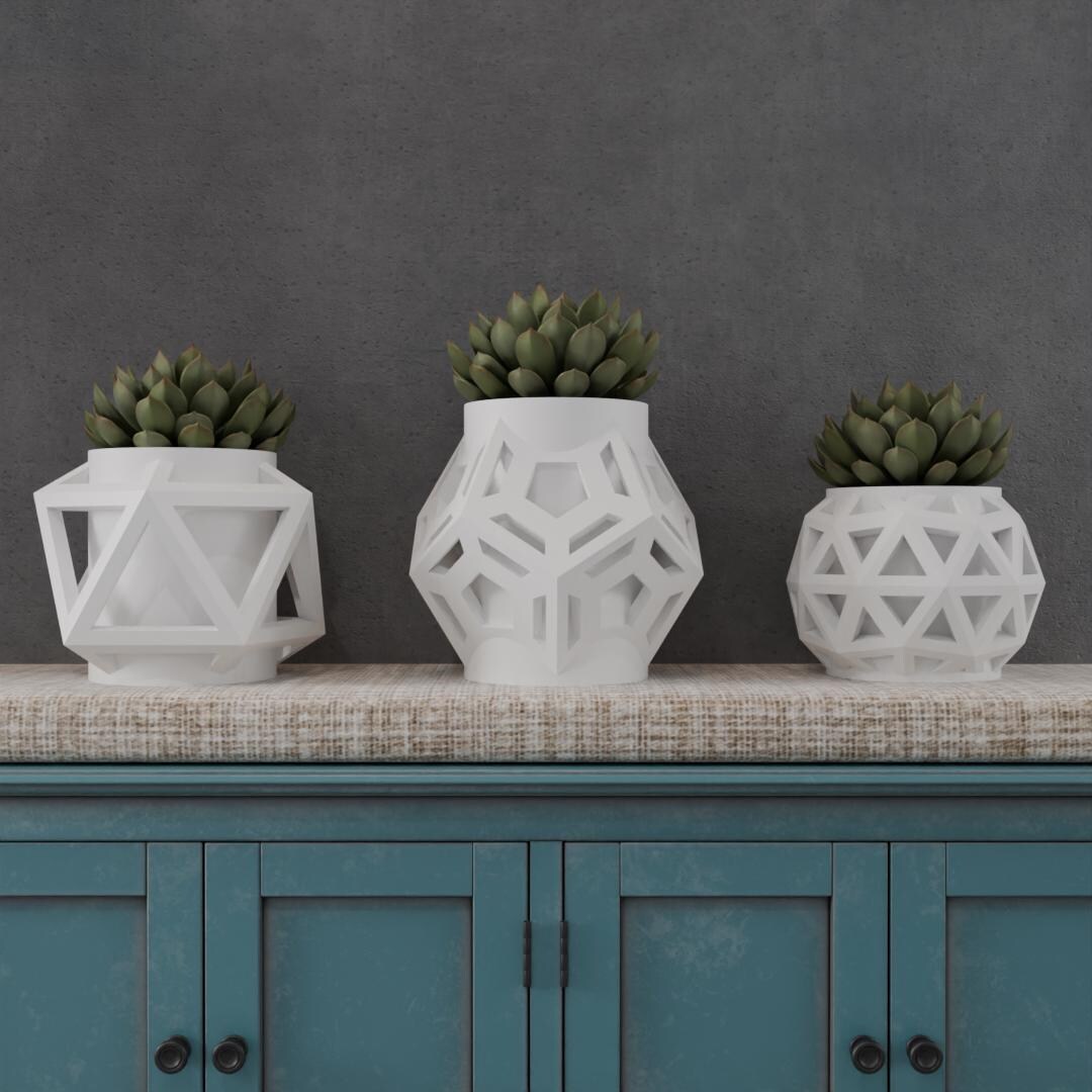 3d Printing Stl Files of Planters Collection for 3d Printer - Etsy