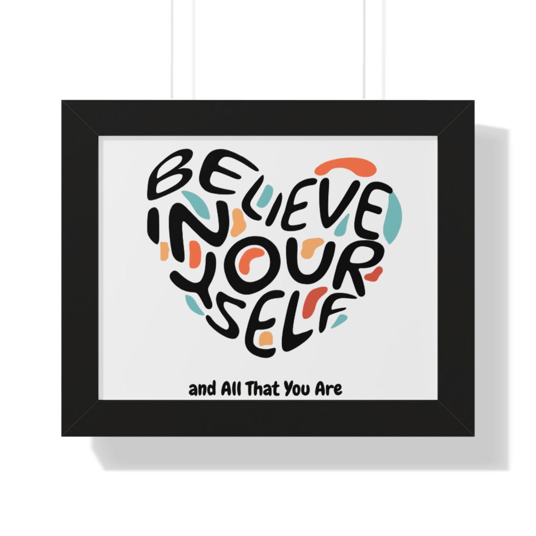 Frame Horizontal Poster/motivational Wall Art/wall Art/positive ...