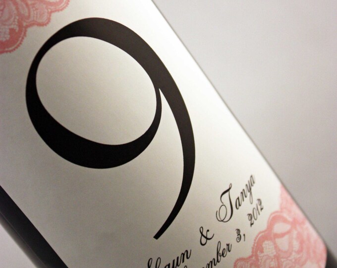 Table Number Wine Labels ... Choose Your Colors...lace - Etsy