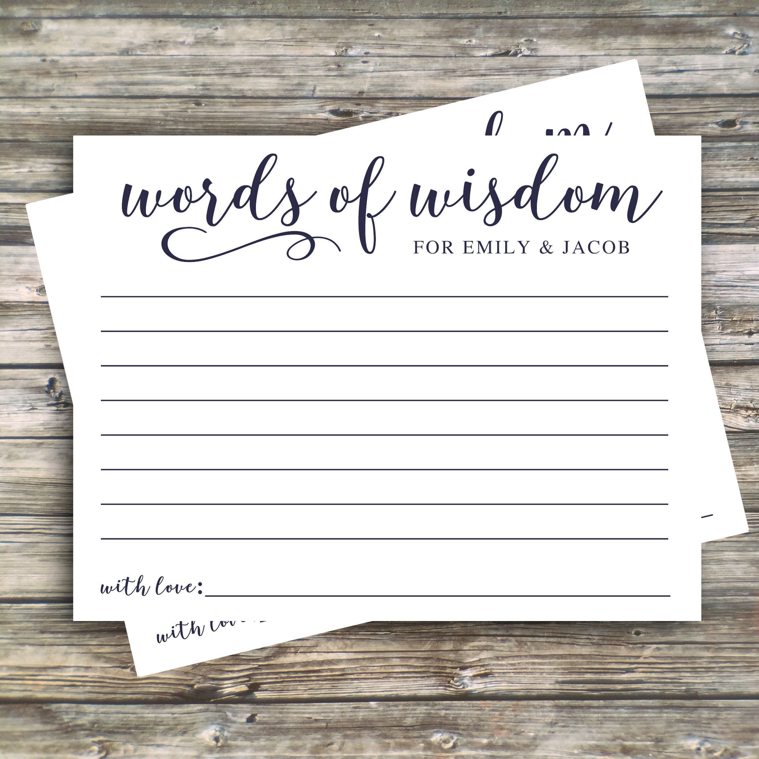 Message in a Bottle PRINTED Notes...Words of Wisdom for Bride | Etsy