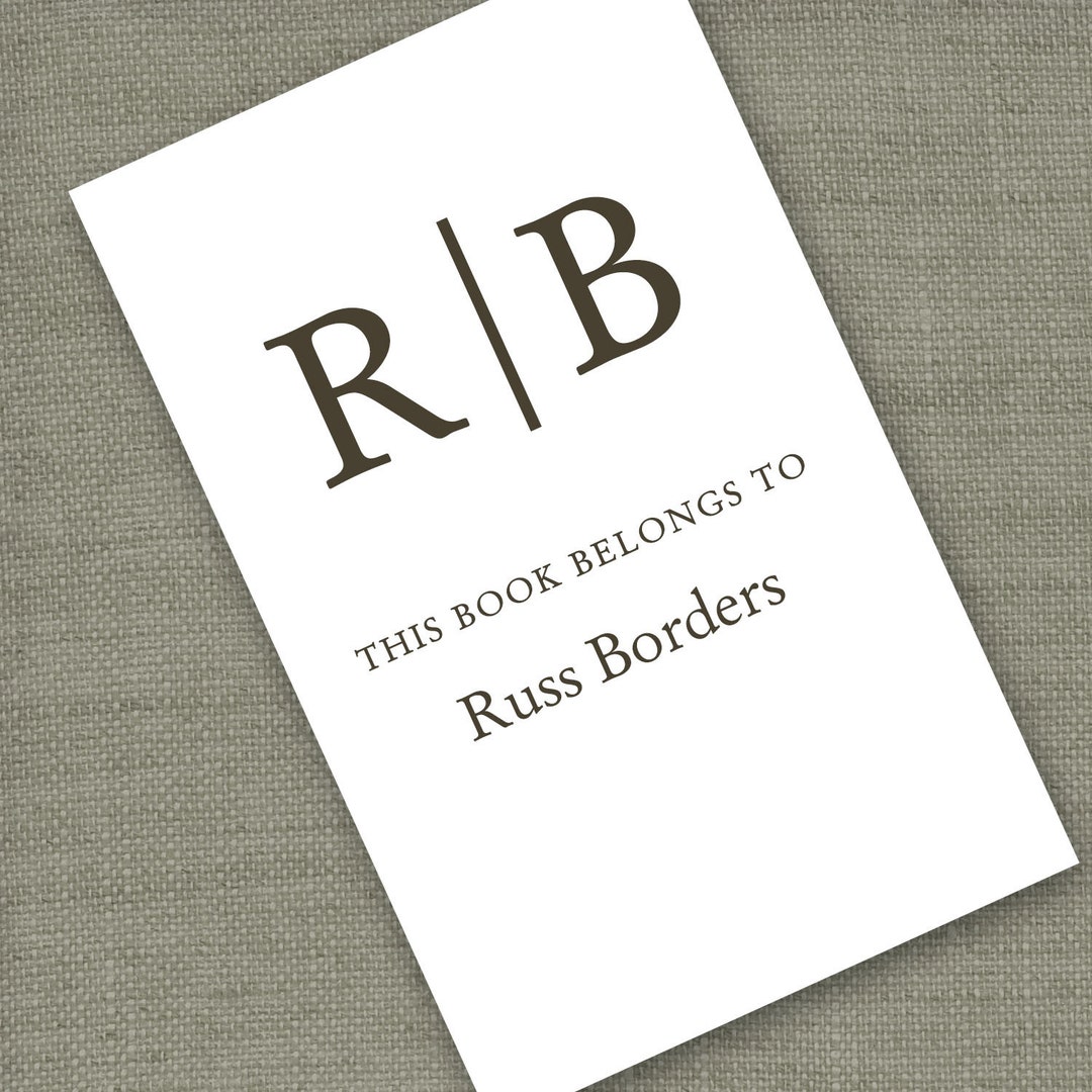 Personalized Bookplates....24qty...choose Your Color...monogram - Etsy