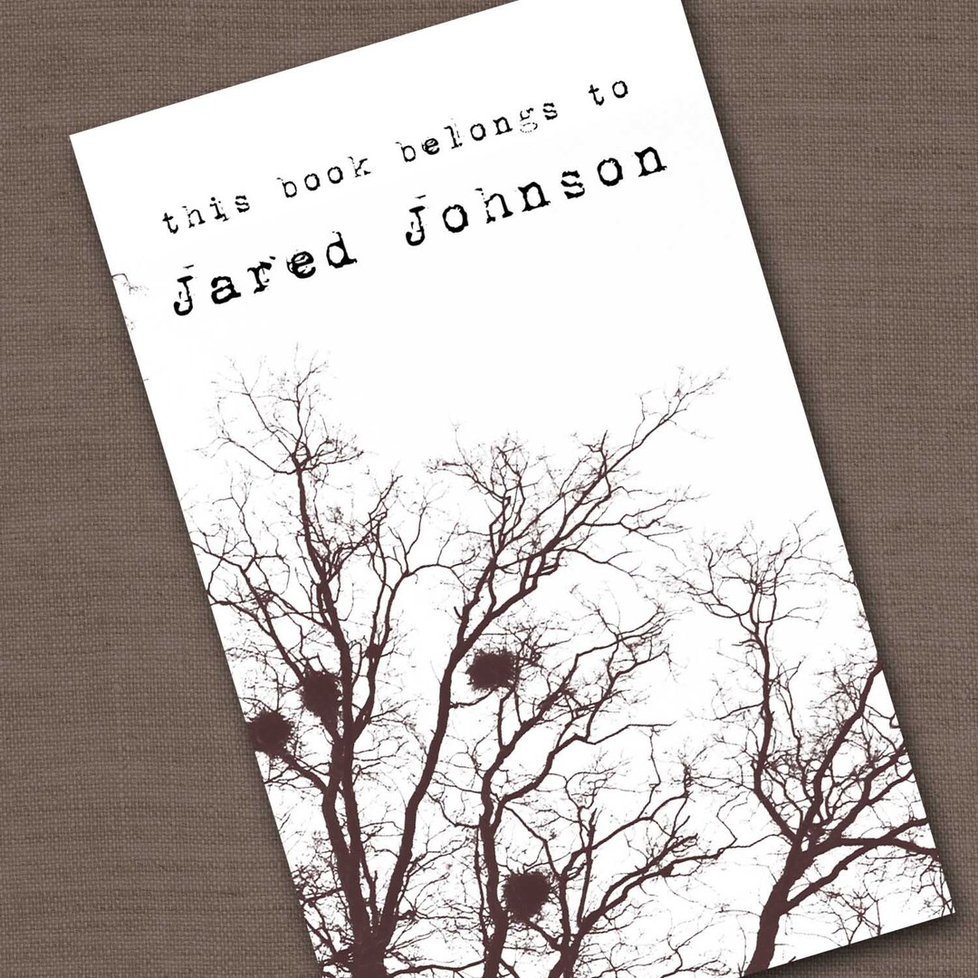 Personalized Bookplates....24qty...choose Your Color... Bare Tree - Etsy
