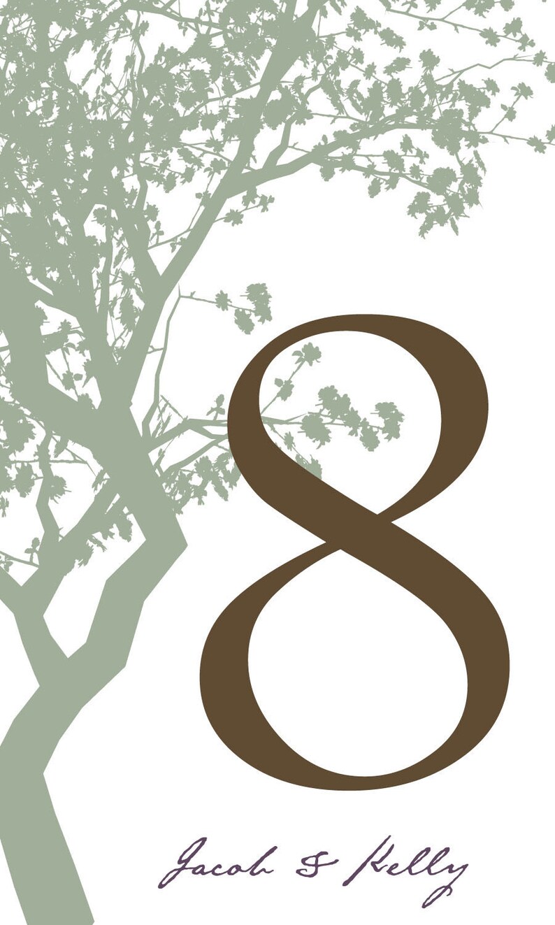 Wine Label Table Number....choose Your Colors... Elegant Tree - Etsy