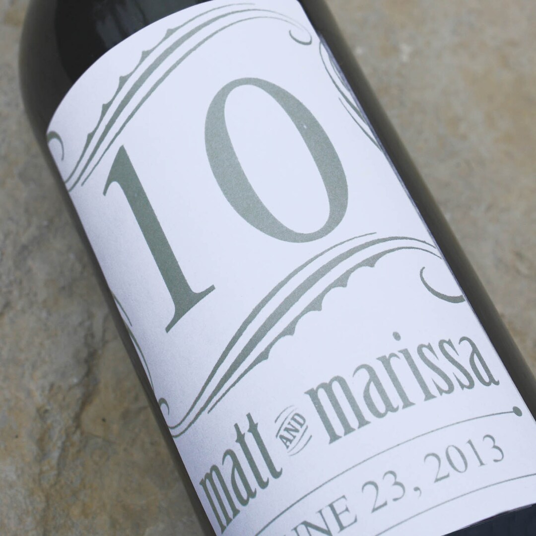 Table Number Wine Label .... Choose Your Colors - Etsy