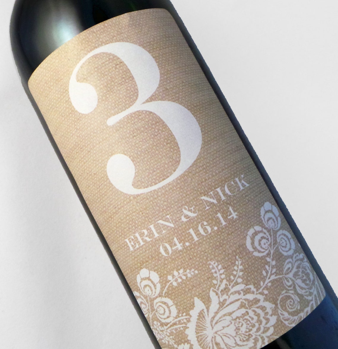 Wine Label Table Numbers..choose Your Colors... Floral on - Etsy