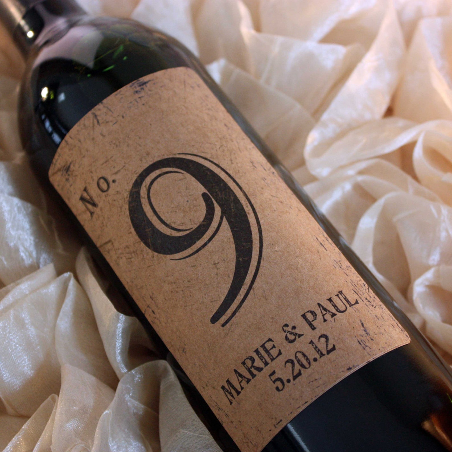 Wine Label Table Numbers.... Kraft Vintage - Etsy