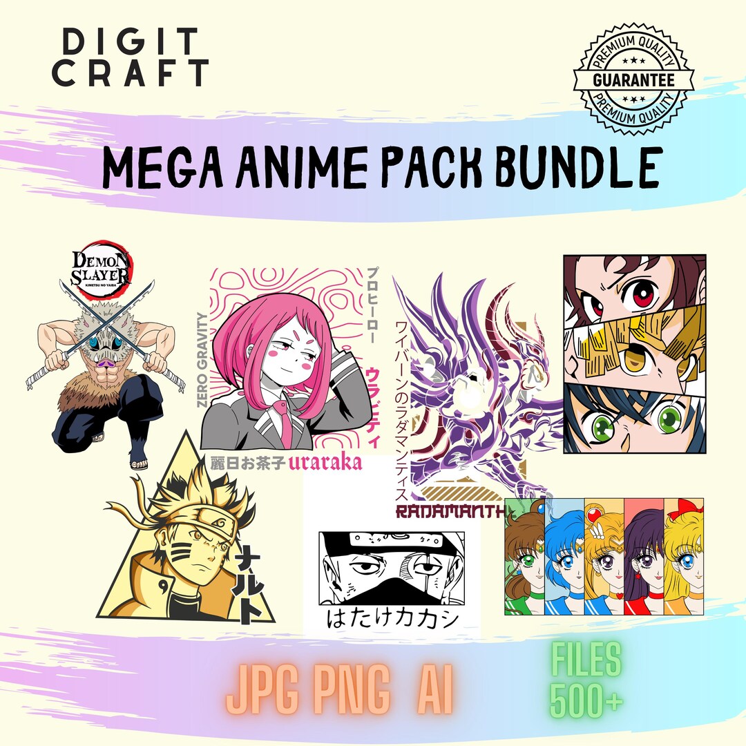 Mega Anime Bundle Best Anime Stickers in PNG Format Anime Character ...