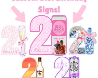 Customized 21st Birthday Sign DIGITAL FILE ONLY - Etsy