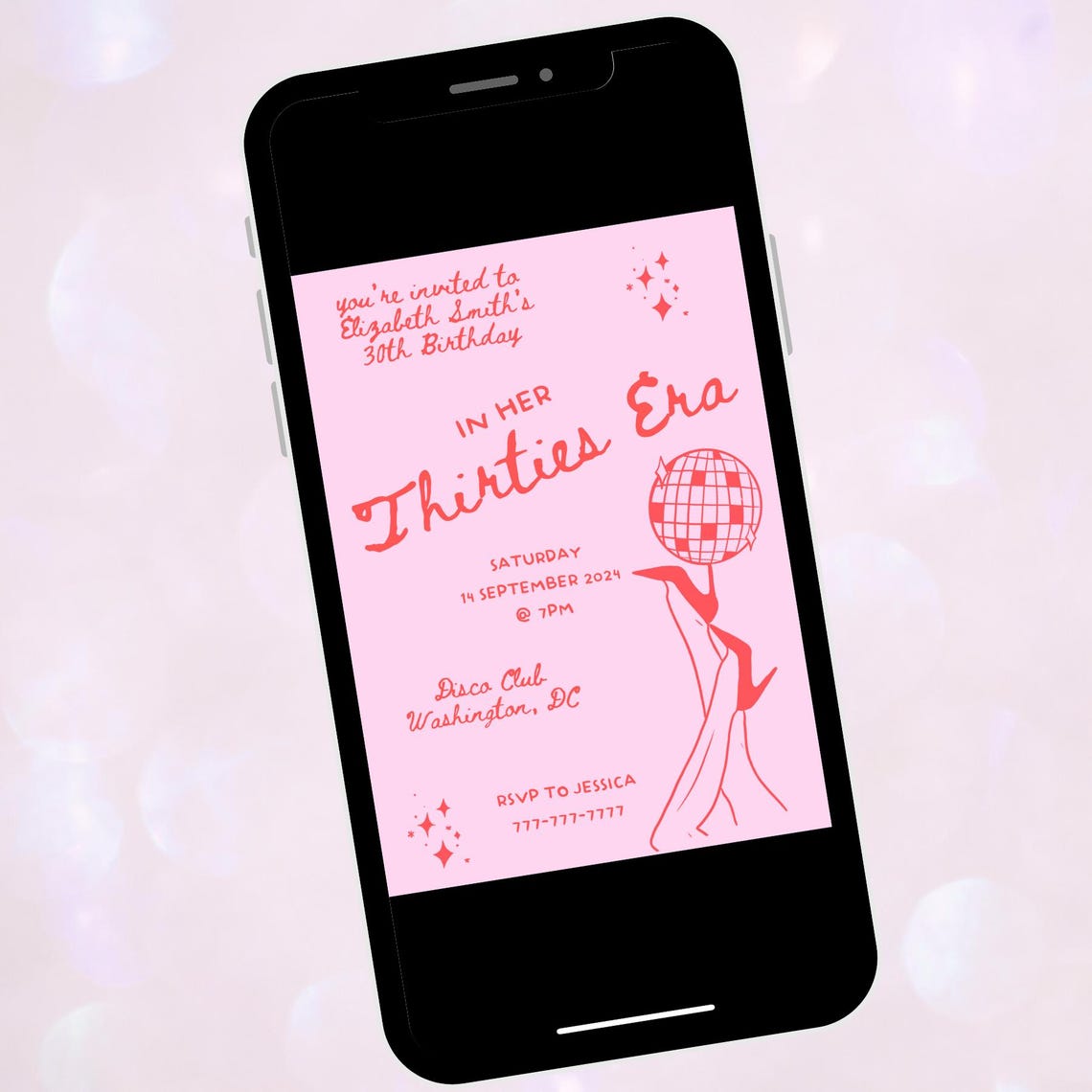 Editable in Her Thirties Era 30 Birthday Party Invite Template Canva ...