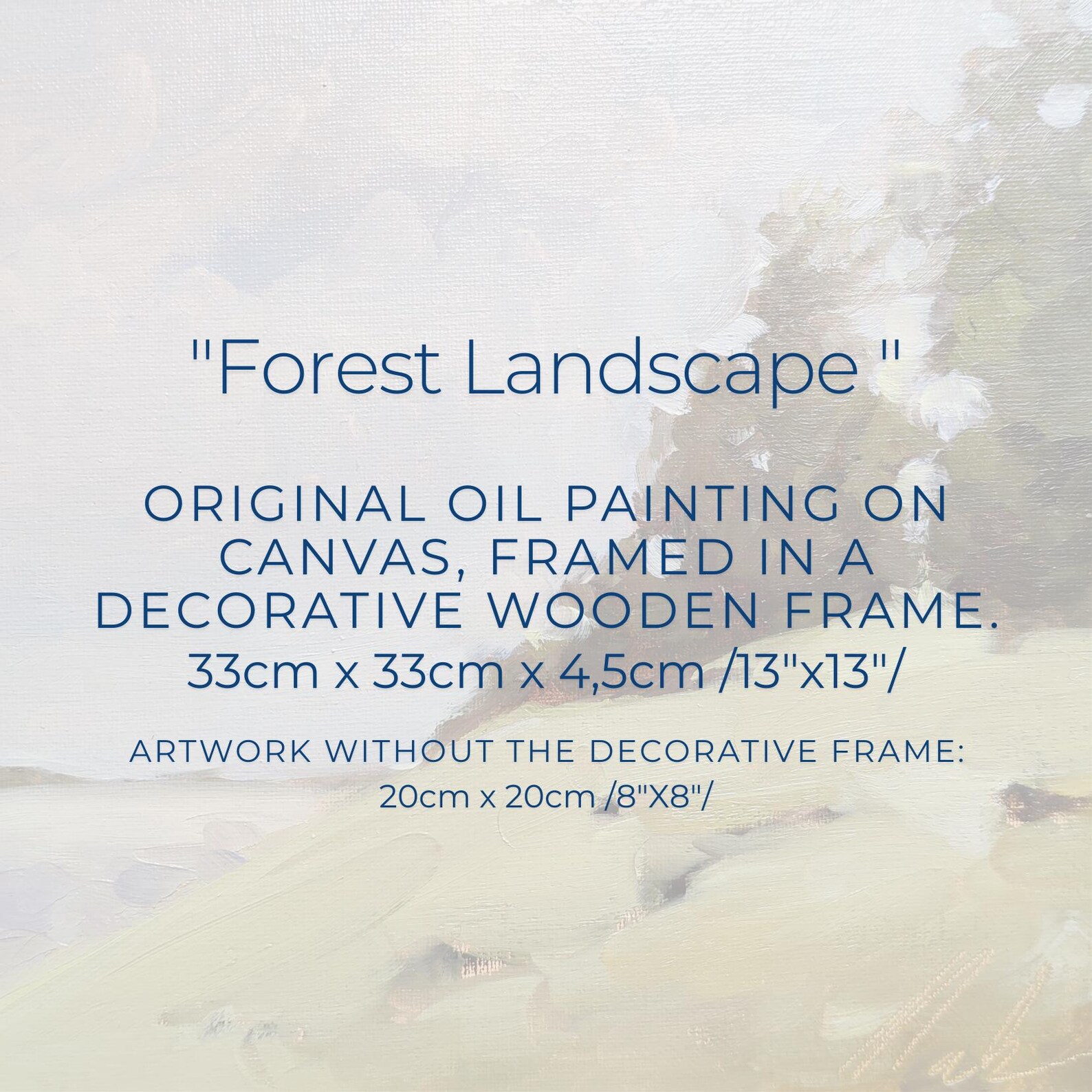 Original Oil Painting Forest Landscape Nature Art, Handmade, Wall Décor ...