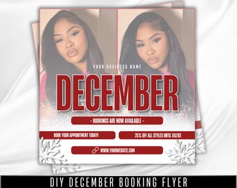 January Bookings Flyer, New Year Booking Flyer, Winter Book Now ...